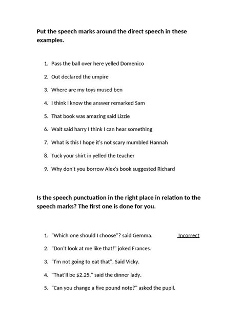 Speech Marks Pdf