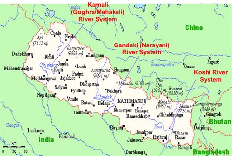 Major River Systems In Nepal Adapted From [8] Download Scientific