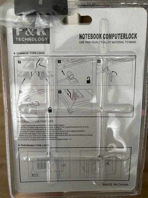 Notebook Computer Lock Computers And Tech Parts And Accessories Other Accessories On Carousell
