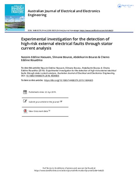 Pdf Experimental Investigation For The Detection Of High Risk