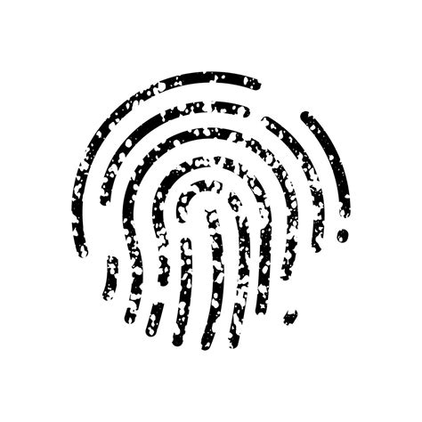 Biometric Identification Silhouette Icon Fingerprint Sign Thumbprint Pictogram Protection And