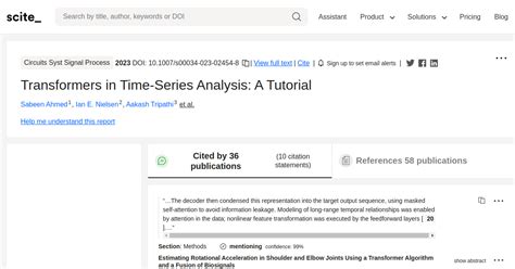 Transformers In Time Series Analysis A Tutorial