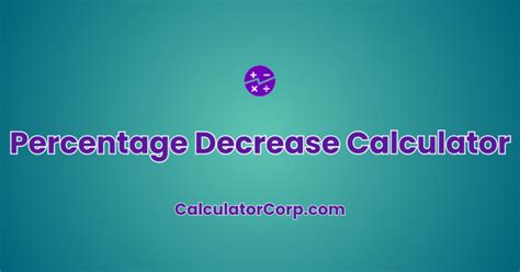 Percentage Decrease Calculator Find The Percent Reduction Between Two