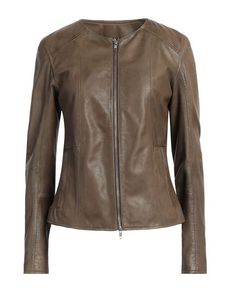 Bully Military Jacket Leather In Brown Lyst