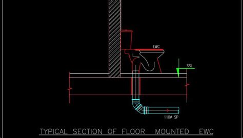 71 Typical Section Of Floor Mounted Ewc Cad Template Dwg Free Cad Blocks Download Dwg Models