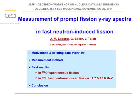 Pdf Measurement Of Prompt Fission γ Ray Spectra In Fast Neutron