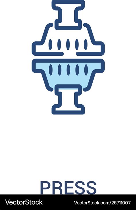 Press Concept 2 Colored Icon Simple Line Element Vector Image