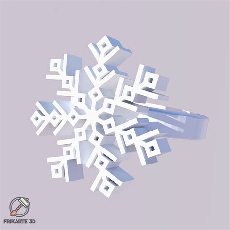Snowflake Ring By Frikarte3d Download Free Stl Model