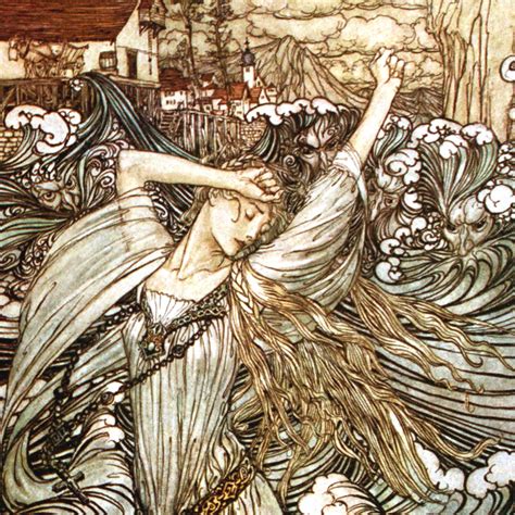 Vintage Antique Undine Illustration Mermaid Art Art Nouveau Sea Nymph