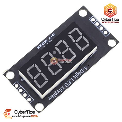 โมดูลแสดงค่าตัวเลข 4 หลัก จุดนาฬิกา 036 Tm1637 Driver สีน้ำเงิน ขาย Arduino อุปกรณ์ Arduino