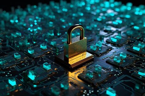 Premium Photo Security In Circuits Microchips And Illuminated