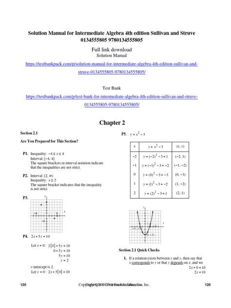 solution manual for intermediate algebra 4th edition sullivan and