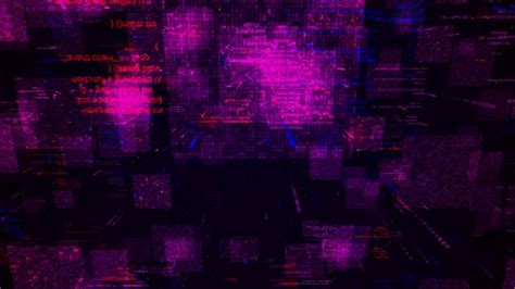 Digital Flying Background With A Network Data Code Seamless Loop