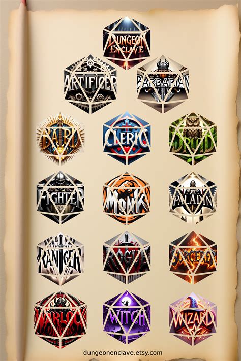 Dungeons And Dragons Class D20 Designs Dungeons And Dragons Classes