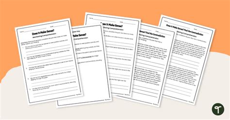 Monitor And Clarify Worksheets Teach Starter
