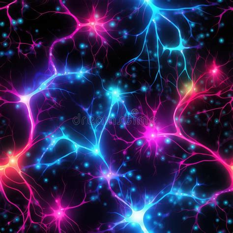 Abstract Illustration Of Neural Network Seamless Background And Texture Stock Illustration