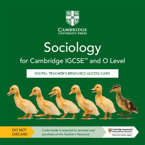 Cambridge Igcse™ And O Level Sociology Digital Teachers Resource Acce