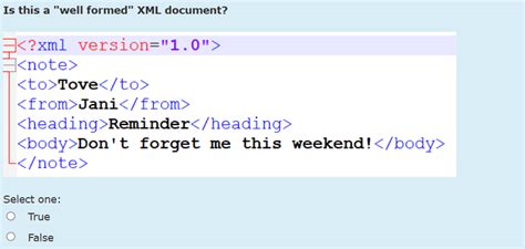 Solved Is This A Well Formed Xml Documenttruefalse