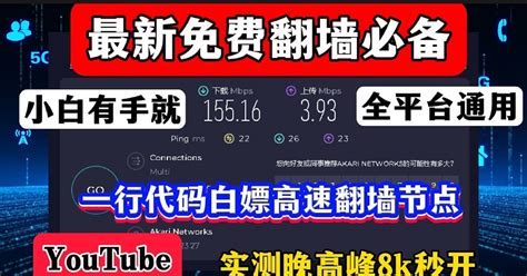 免费科学上网必看！一行代码白嫖永久免费高速ss节点，无限流量，永不限速，实测youtube视频晚高峰8k秒开！全平台通用！新手小白有手就会