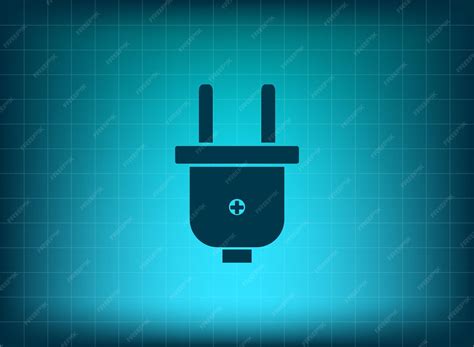 Premium Vector Electric Socket Symbol Vector Illustration On Blue