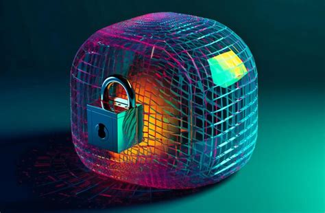 Premium Photo Computer With A Padlock On Top