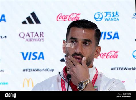 Irans Ehsan Hajsafi During A Press Conference At The Main Media Centre In Doha Qatar Picture