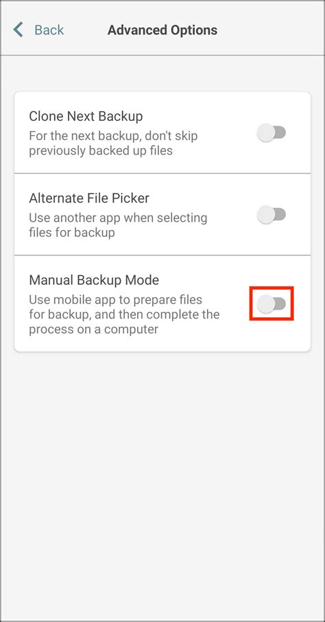 How And Why To Enable Manual Backup Mode Help Center