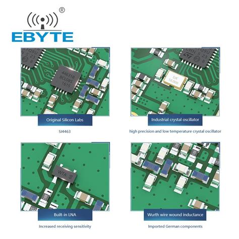 Ebyte Wireless Module E62 433t30d 433mhz Full Duplex Fhss Uart 30dbm 1