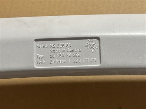 Vw Passat B55 Oem Genuine Votex Style Rear Diffuser Add On Spoiler