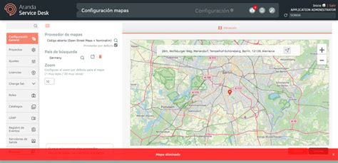 Configuración mapas ASMS Consola de Administracion