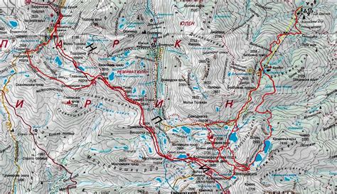 Map Of Pirin Photos Diagrams And Topos Summitpost