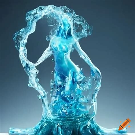 Artwork Of A Water Figure Symbolizing Adaptation On Craiyon