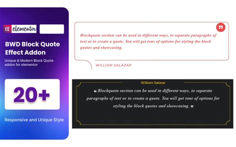 Block Quote Wordpress Plugin For Elementor Templatemonster