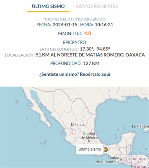 Temblor Hoy En México 15 De Enero ¿dónde Fue El Epicentro Del Sismo