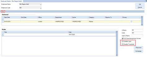 Disabling Timesheet And Login Of An Employee Cch Software User