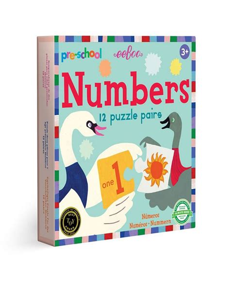 Eeboo 24 Piece Love Preschool Numbers Puzzle Pairs Macys