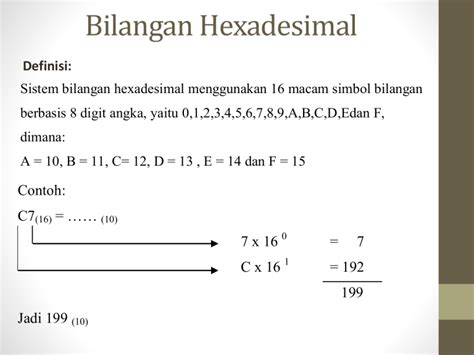 Sistem Bilangan Hexadesimal