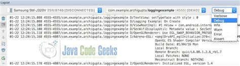 android logging example java code geeks