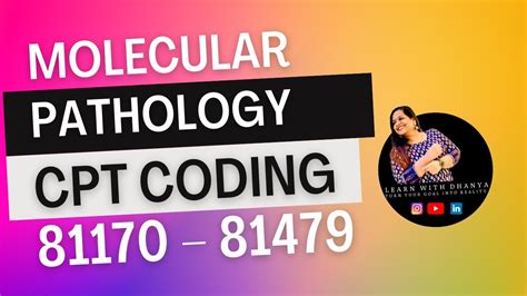 Molecular Pathology Cpt Coding Codes 81170 81479 Explained Learnwithdhanya Medicalcoding