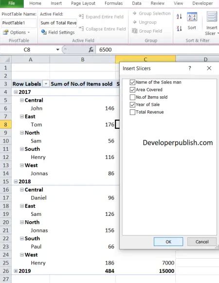 Slicers In Excel Pivot Table Microsoft Excel Tutorials