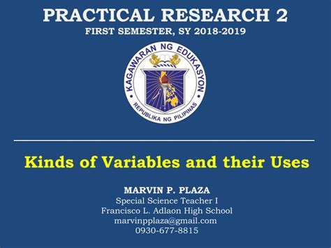 Lesson 1 3 Kinds Of Variables And Their Uses Ppt