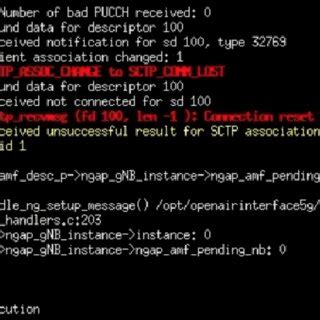 Broken SCTP Connection In GNodeB Console Log Download Scientific Diagram