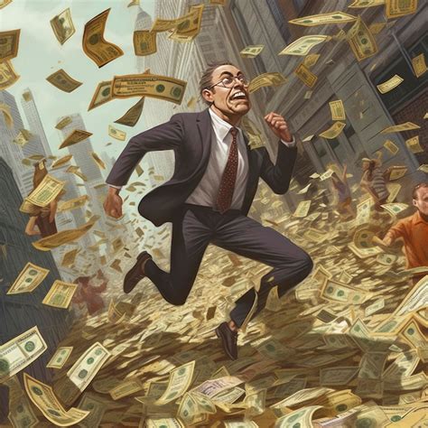 Premium AI Image Running After Money