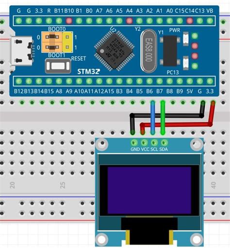ssd1306 oled with stm32 blue pill using stm32cubeide