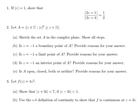 Solved If If Z Show That Z Z Let Chegg Com