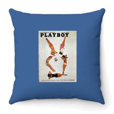 Vintage Playboy Magazine July 1966 Issue Throw Pillows Sold By