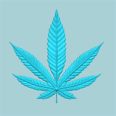 Stl File Cannabis Leaf Molding Artificial Eva Craft 💐 ・3d Printing