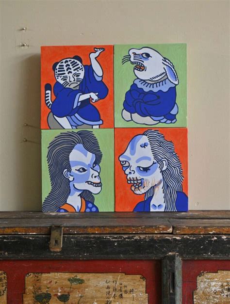 Yokai Collection Original Canvas Powernotte Radical Handcraft Based In Venice