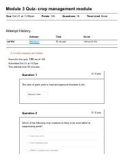 Module 3 Quiz AGRO 28.pdf - Module 3 Quiz- crop management module Due ...