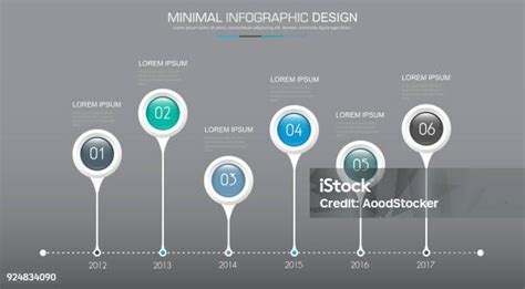 Infographic 요소 전체에서 비즈니스 아이콘 색상 배경 원 프로세스 또는 단계 및 옵션 워크플로 다이어그램 디자인 요소 Eps10 그림을 벡터 0명에 대한 스톡 벡터